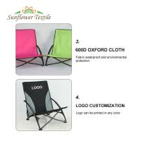 China Folding Beach Camping Chair Ultralight Waterproof Low Seat 55x56x66cm with Cup Holder for sale