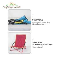 China Folding Beach Camping Chair Ultralight Waterproof Low Seat 55x56x66cm with Cup Holder for sale