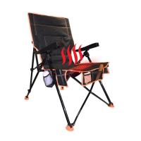 China USB Heated Folding Camping Chair 600D Oxford Fabric 330 lbs Capacity for sale