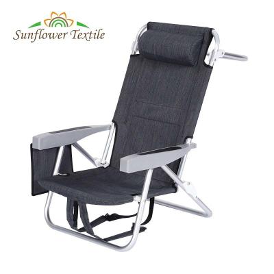 China Portable Plastic Handrail Folding Lounge Beach Chair With Back Storage Bag for sale
