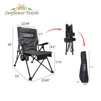 China Iron 600D Oxford Folding Camping Chair 58x89x100cm Outdoor Lightweight Beach Chair for sale