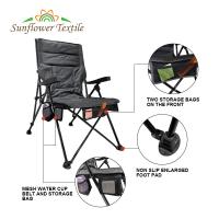 China Iron 600D Oxford Folding Camping Chair 58x89x100cm Outdoor Lightweight Beach Chair for sale