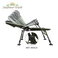 China SUNFLOWER 53x100x68cm Outdoor Foldable Fishing Chair 8kg Heavy Duty Steel Frame for sale