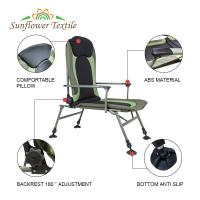 China SUNFLOWER 53x100x68cm Outdoor Foldable Fishing Chair 8kg Heavy Duty Steel Frame for sale