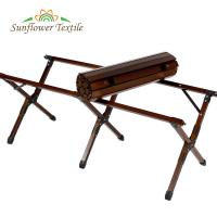 China Wooden Picnic Table Outdoor Camping Roll Up Table 65x45x33cm Foldable Portable for sale
