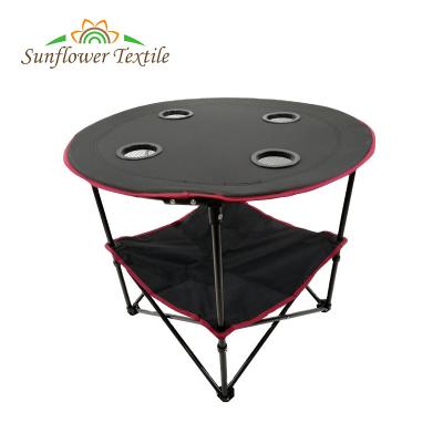 China 70x70x60cm Oxford Custom Color Outdoor Foldable Camping Picnic Table with Mesh Cup Holders for sale