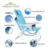 China Aluminum Folding Beach Chair 61x70.5x89cm 3.65kg 300lbs Capacity Outdoor Portable for sale