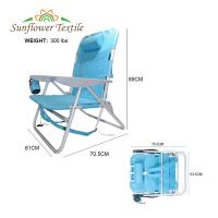 China Aluminum Folding Beach Chair 61x70.5x89cm 3.65kg 300lbs Capacity Outdoor Portable for sale
