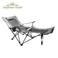 China 160x83x70cm Foldable Beach Chair 600D Oxford Polyester Outdoor Lounger Chaise for sale