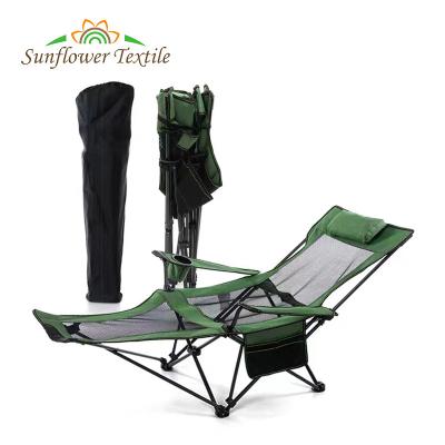 China 160x83x70cm Foldable Beach Chair 600D Oxford Polyester Outdoor Lounger Chaise for sale