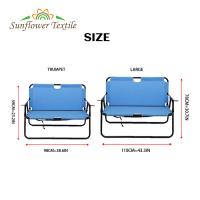 China 98x59cm Oxford Cloth Folding Double Camping Chair with Cooler Custom Color for sale