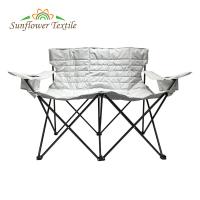 China Folding Camping Double Chair 600D Polyester 500lbs Capacity Outdoor Loveseat for sale