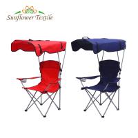 China 60x60x100cm Foldable Fishing Chair with Shade Oxford Cloth Custom Color for sale