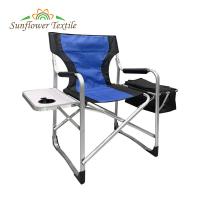 China Outdoor Folding Aluminum Director Chair With Side Cooler Bag for sale