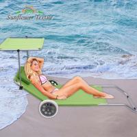 China 147x52x24cm Oxford Custom Color Folding Beach Chair with Wheels and Umbrella for sale