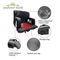 China Heated Stadium Seat 20 23 25 Inch Oxford Cloth Outdoor Wide Folding Chair with USB Heating for sale