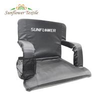 China Extra Wide 20 23 25 Inch 6 Position Folding Stadium Chair Sport Seat with Armrests for sale