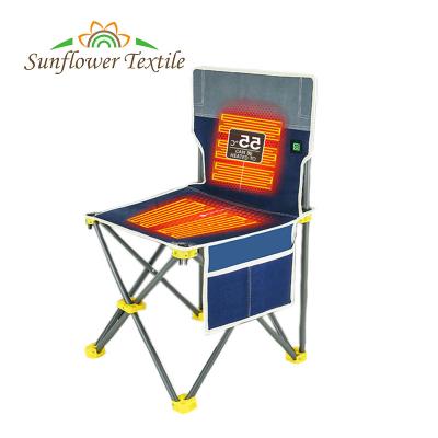 China 45cm Heated Folding Camp Chair for Hunting Fishing Camping 150kg Capacity USB Powered for sale