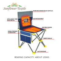 China 45cm Heated Folding Camp Chair for Hunting Fishing Camping 150kg Capacity USB Powered for sale