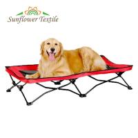 China 62x62x15cm Folding Pet Bed with PVC Coated Polyester and Steel Frame for Outdoor Use for sale