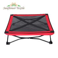 China 62x62x15cm Folding Pet Bed with PVC Coated Polyester and Steel Frame for Outdoor Use for sale