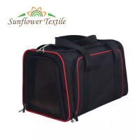 China 46x28x26cm Expandable Soft Foldable Dog Carrier Oxford Cloth Airline Approved Pet Travel Bag for sale