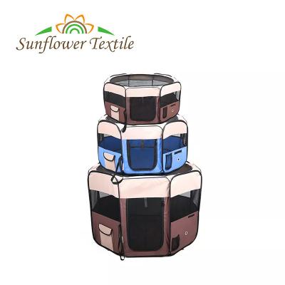 China Custom Color Outdoor Soft Foldable Pet Portable Playpen 34x43x17.5 Inch 8 Panel for sale