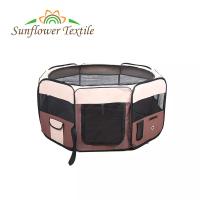 China Custom Color Outdoor Soft Foldable Pet Portable Playpen 34x43x17.5 Inch 8 Panel for sale