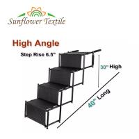 China Foldable 3 Step Pet Stairs 62x47x40cm Dog Ladder for Small Dogs Cats 150 lbs Capacity for sale