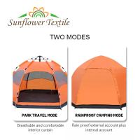 China 7.3sqm 270x270x155cm Oxford Waterproof Camping Tent 1000-1500mm Automatic Pop Up for sale