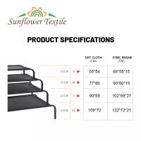 China 122x72x21cm Teslin Waterproof Extra Large Outdoor Pet Gear Elevated Folding Dog Bed for sale
