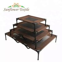 China 600D Oxford Elevated Pet Cot Dog Bed 76x61x18cm Outdoor Portable Pet Cot for sale
