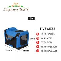 China 51*33*33cm Different Sizes Custom Color 600D Polyester Folding Dog Transport Travel Box for sale