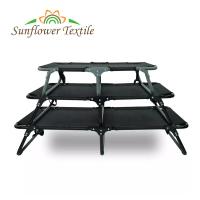 China 107x61x20 cm Foldable Elevated Dog Cot Bed Polyester with PVC Coating Non-Slip Outdoor Pet Bed for sale