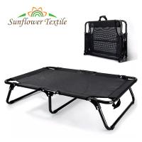 China 107x61x20 cm Foldable Elevated Dog Cot Bed Polyester with PVC Coating Non-Slip Outdoor Pet Bed for sale