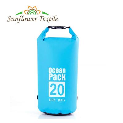China Black Blue Dry Bag Backpack Waterproof 5L / 10L / 20L / 30L Lightweight Backpack for sale