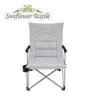 China Folding Heated Chair 59x42x95cm Graphene Gray Reclining Camping Fishing Chair for sale