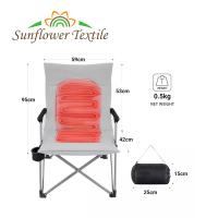 China Folding Heated Chair 59x42x95cm Graphene Gray Reclining Camping Fishing Chair for sale