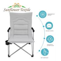 China Folding Heated Chair 59x42x95cm Graphene Gray Reclining Camping Fishing Chair for sale
