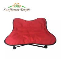China 90x90x20cm Outdoor Pet Gear 600D PVC Oxford Elevated Folding Metal Dog Cot for sale