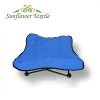 China 90x90x20cm Outdoor Pet Gear 600D PVC Oxford Elevated Folding Metal Dog Cot for sale