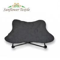China 90x90x20cm Outdoor Pet Gear 600D PVC Oxford Elevated Folding Metal Dog Cot for sale