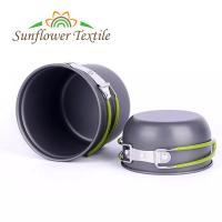 China Titanium Outdoor Camping Pot And Pans Set 2PCS Camping Cookware for sale