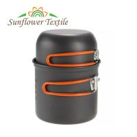 China Titanium Outdoor Camping Pot And Pans Set 2PCS Camping Cookware for sale