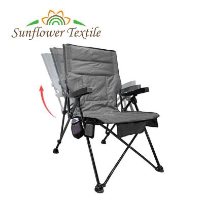 China Portable Folding Camping Chair Oxford Cloth 200 lbs Capacity 3 Position Adjustable with Armrest for sale