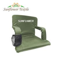 China 420D Oxford Steel Folding Wide Stadium Seat with Back 21 Inch 6 Position Recline for sale