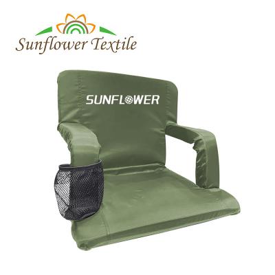 China 420D Oxford Steel Folding Wide Stadium Seat with Back 21 Inch 6 Position Recline for sale