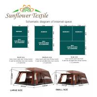 China 430x305cm Waterproof Camping Tent Two Bedrooms One Living Room 6 Person Family Dome for sale