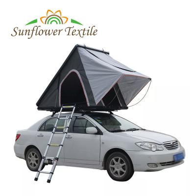 China 130x205x150cm Aluminum Alloy Four-Season Waterproof Hard Shell Roof Top Tent for Camping for sale