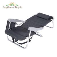 China Folding Lounge Beach Chair 65x57x83cm Aluminum Tube 600D Oxford Cloth Plastic Handrail for sale